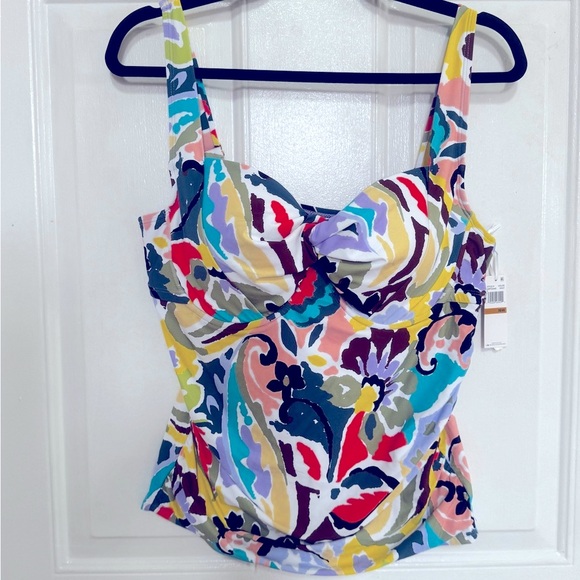anna cole | Swim | Nwt Anna Cole Multicolored Adjustable Straps Swim ...